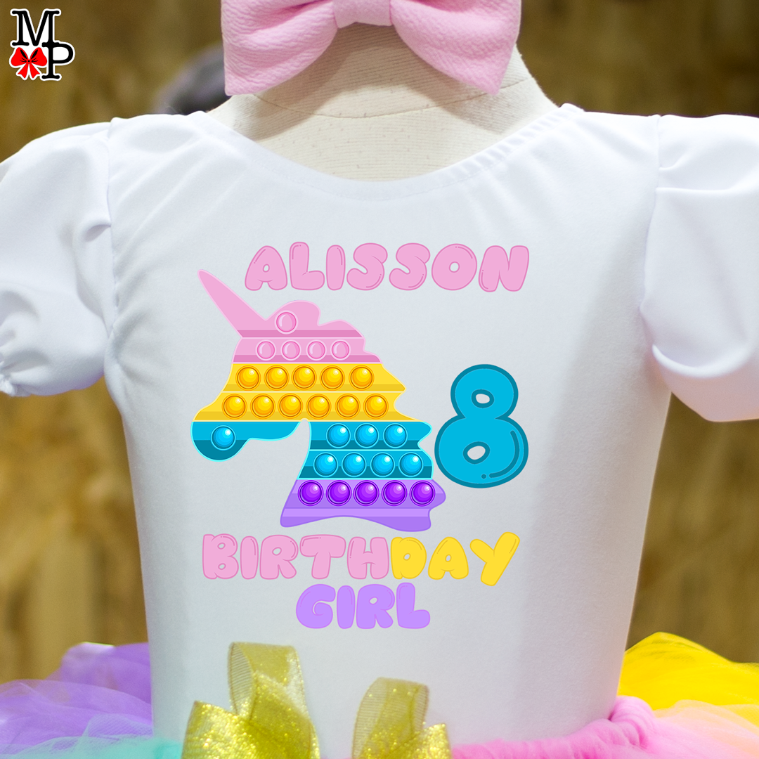 Set de tutu inspirado en Pop It, Ropa cumpleaños niña Pop it – MP Studio